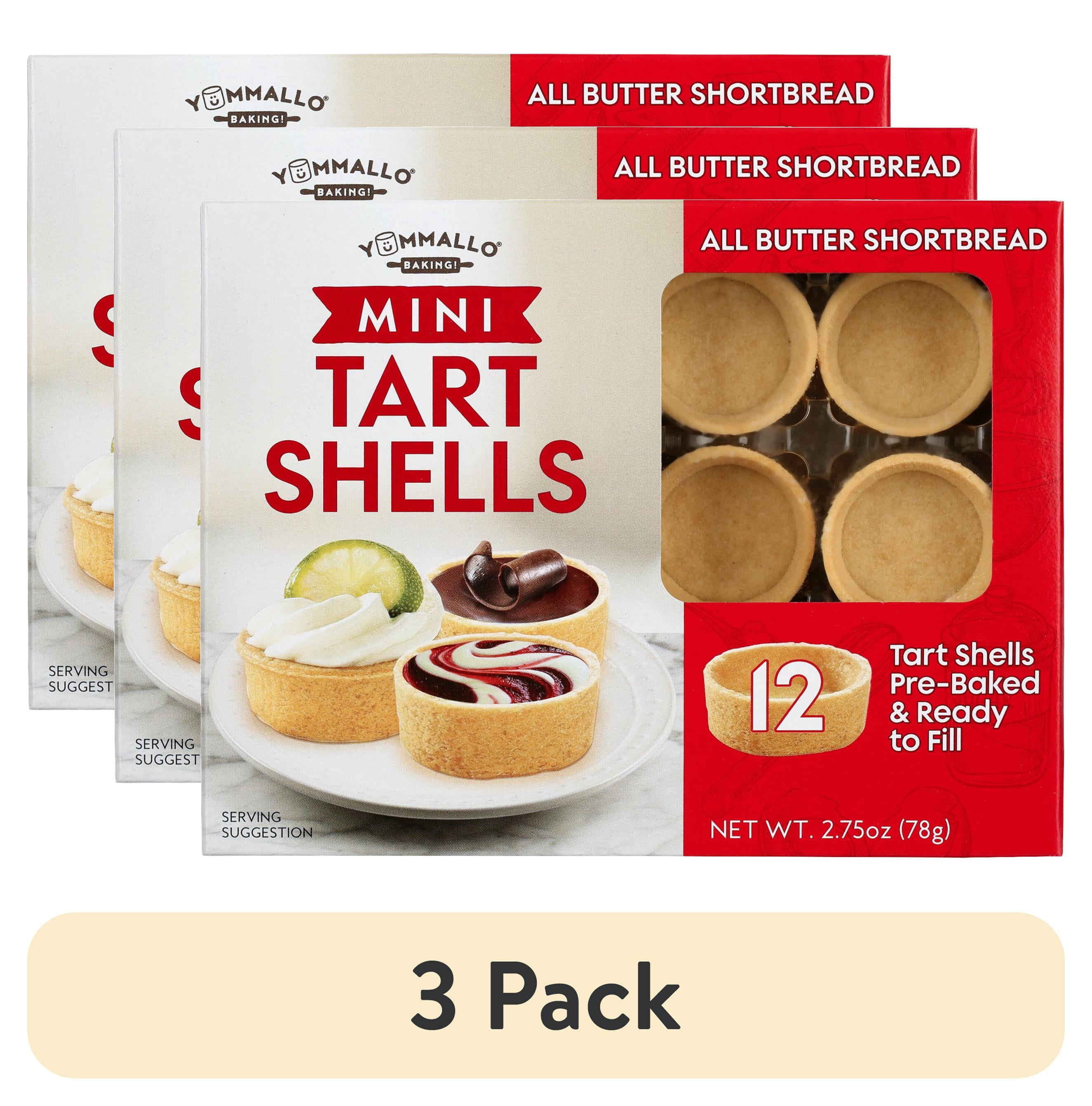 (3 pack) Yummallo Mini Shortbread Tart Shells, 12 count, 2.75 oz (78 g ...