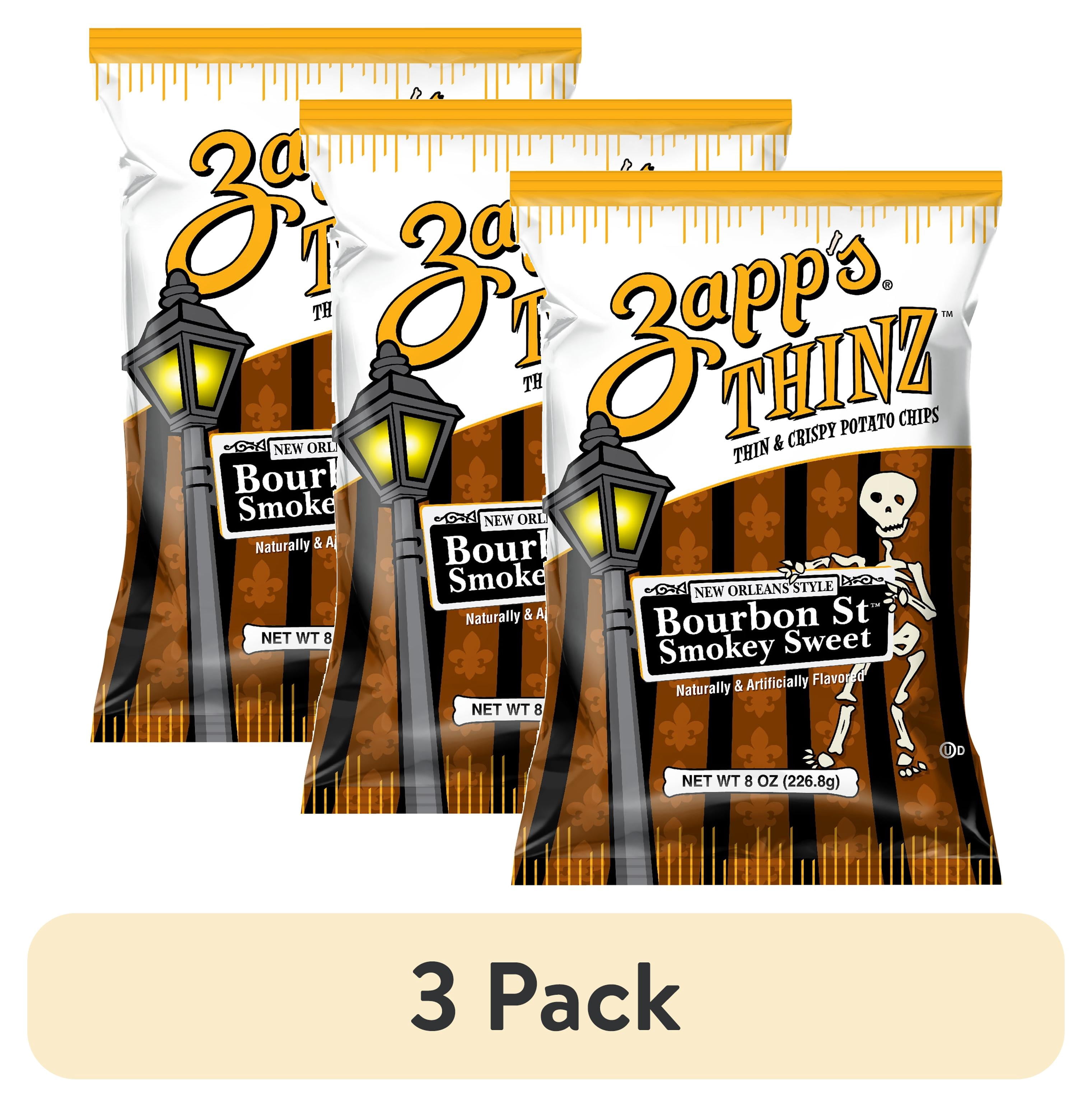 (3 pack) Zapp's Bourbon St Smokey Sweet Thinz New Orleans Style Thin ...