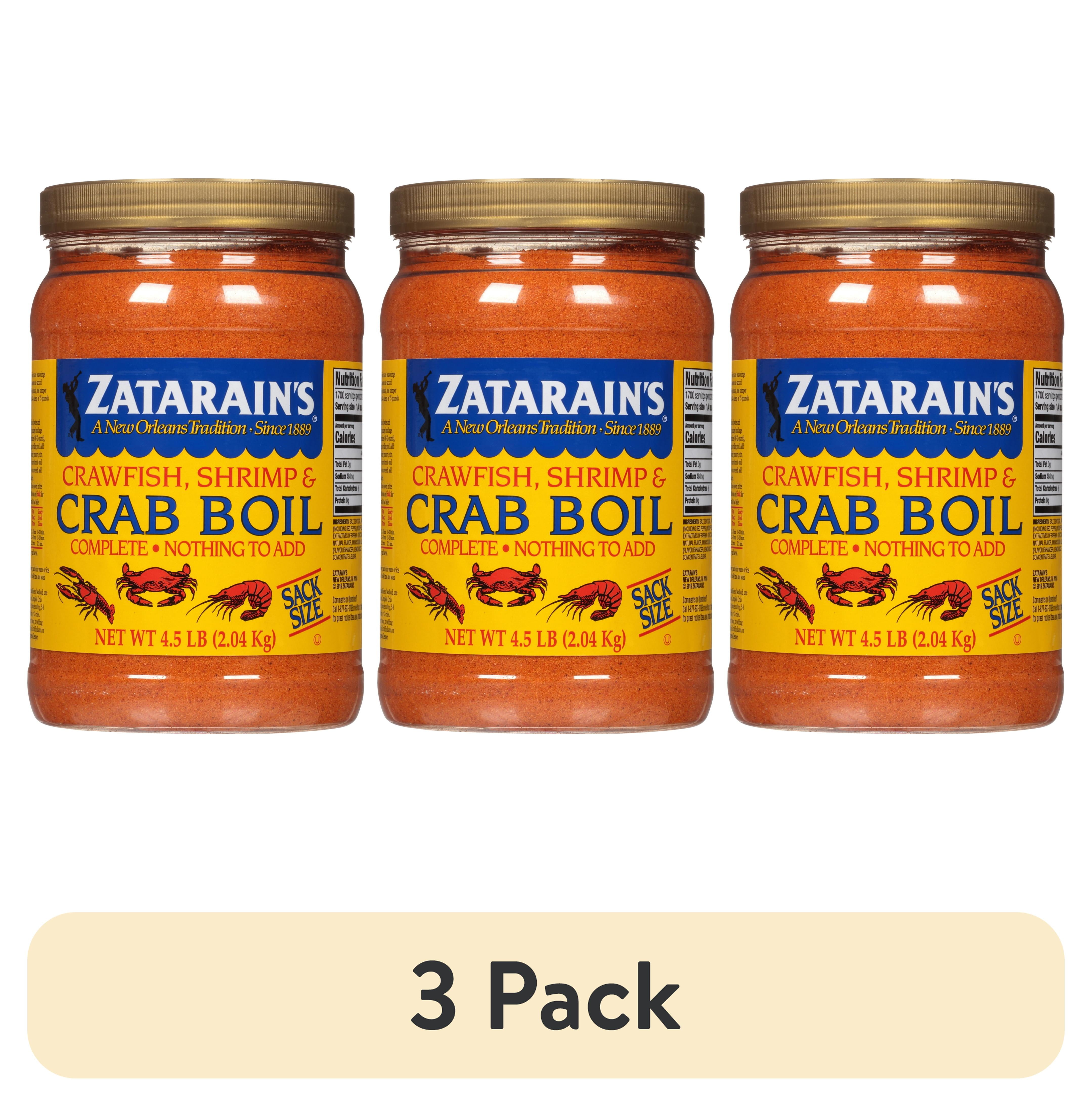 (3 pack) Zatarain's Kosher Crawfish, Shrimp & Crab Boil, 4.5 lb Jar ...