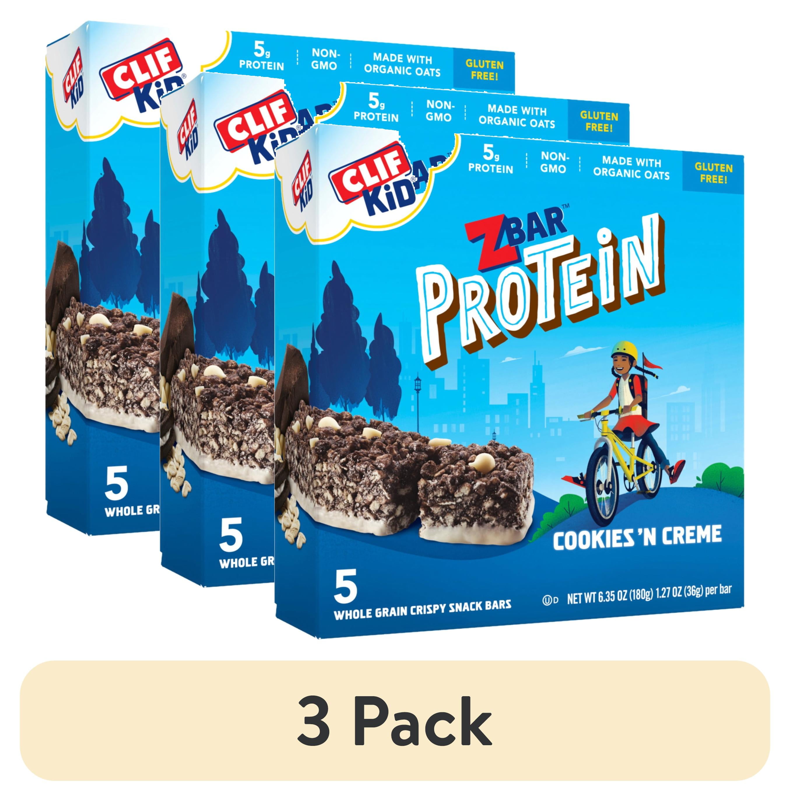 (3 pack) Zbar Protein Cookies 'n Creme Flavor Crispy Snack Bars, Gluten Free Protein Bars, 5ct ...