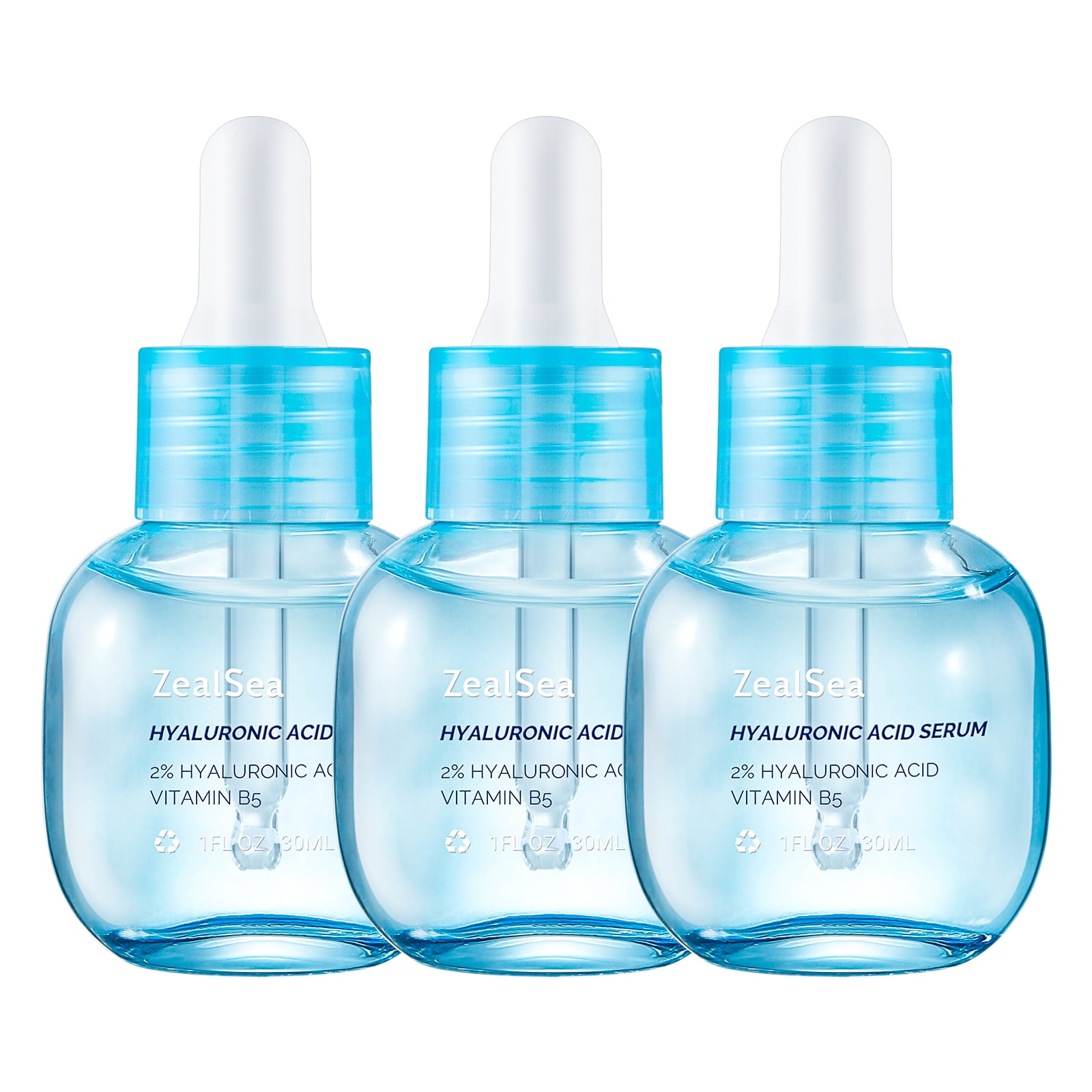 (3 pack) ZealSea Hyaluronic Acid Serum for Face Anti Aging ...
