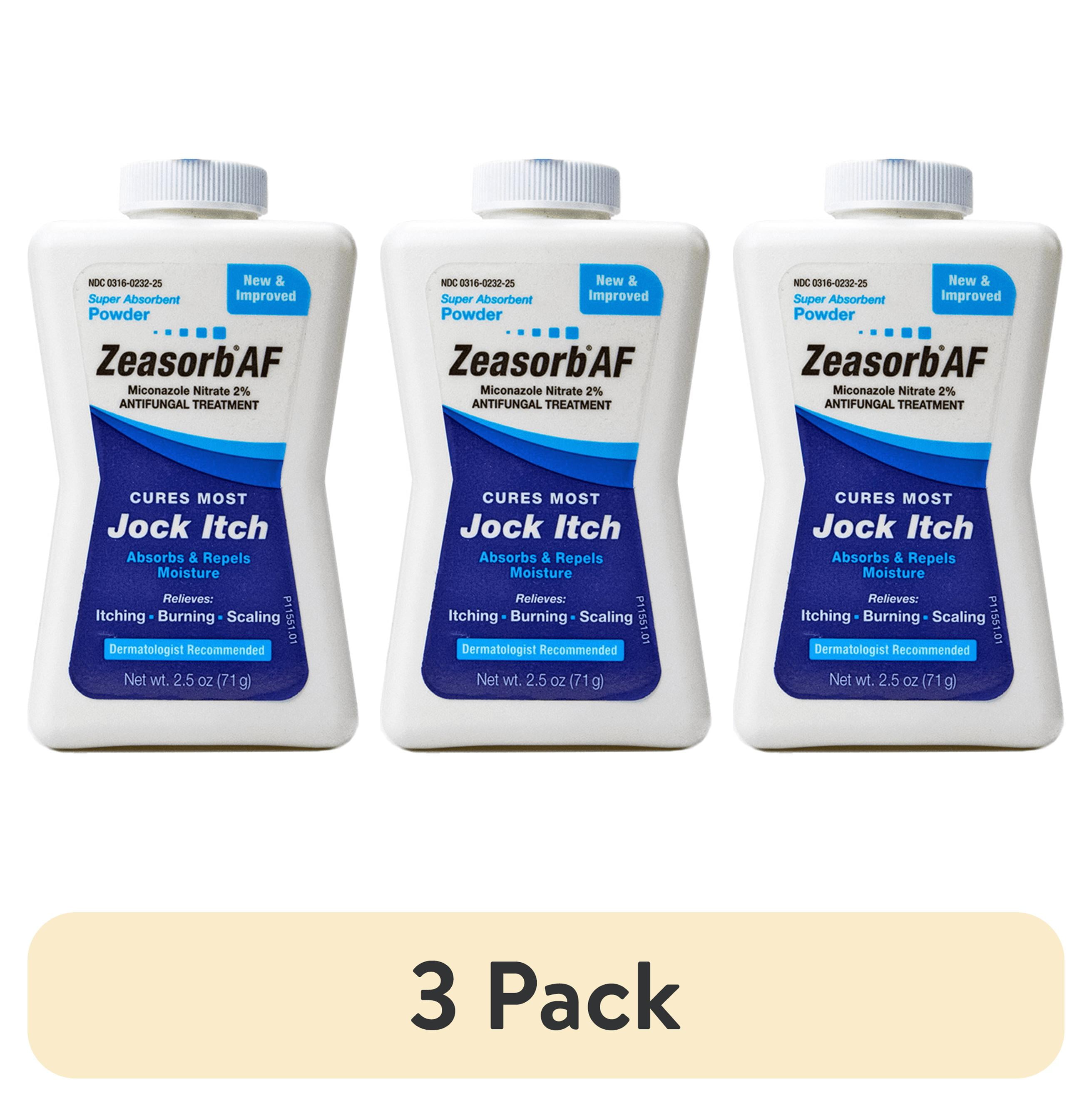 (3 pack) Zeasorb AF Jock Itch Powder, 2.5 oz - Walmart.com