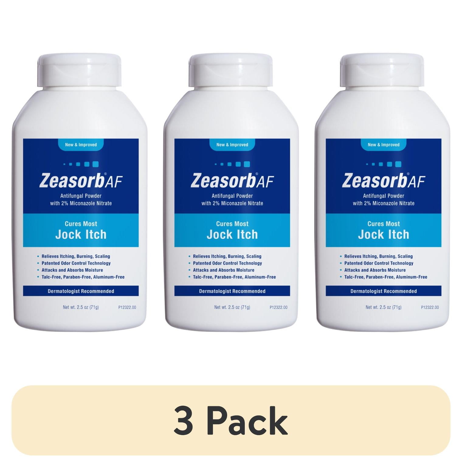 (3 pack) Zeasorb Af Antifungal Treatment, Super Absorbent Powder, 2.5 ...