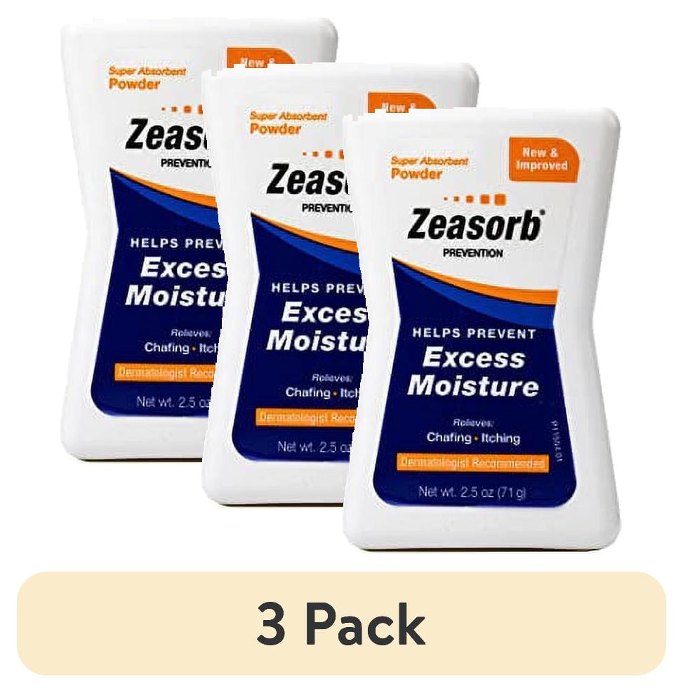 (3 pack) Zeasorb Prevention, Super Absorbent Excess Moisture Powder to ...