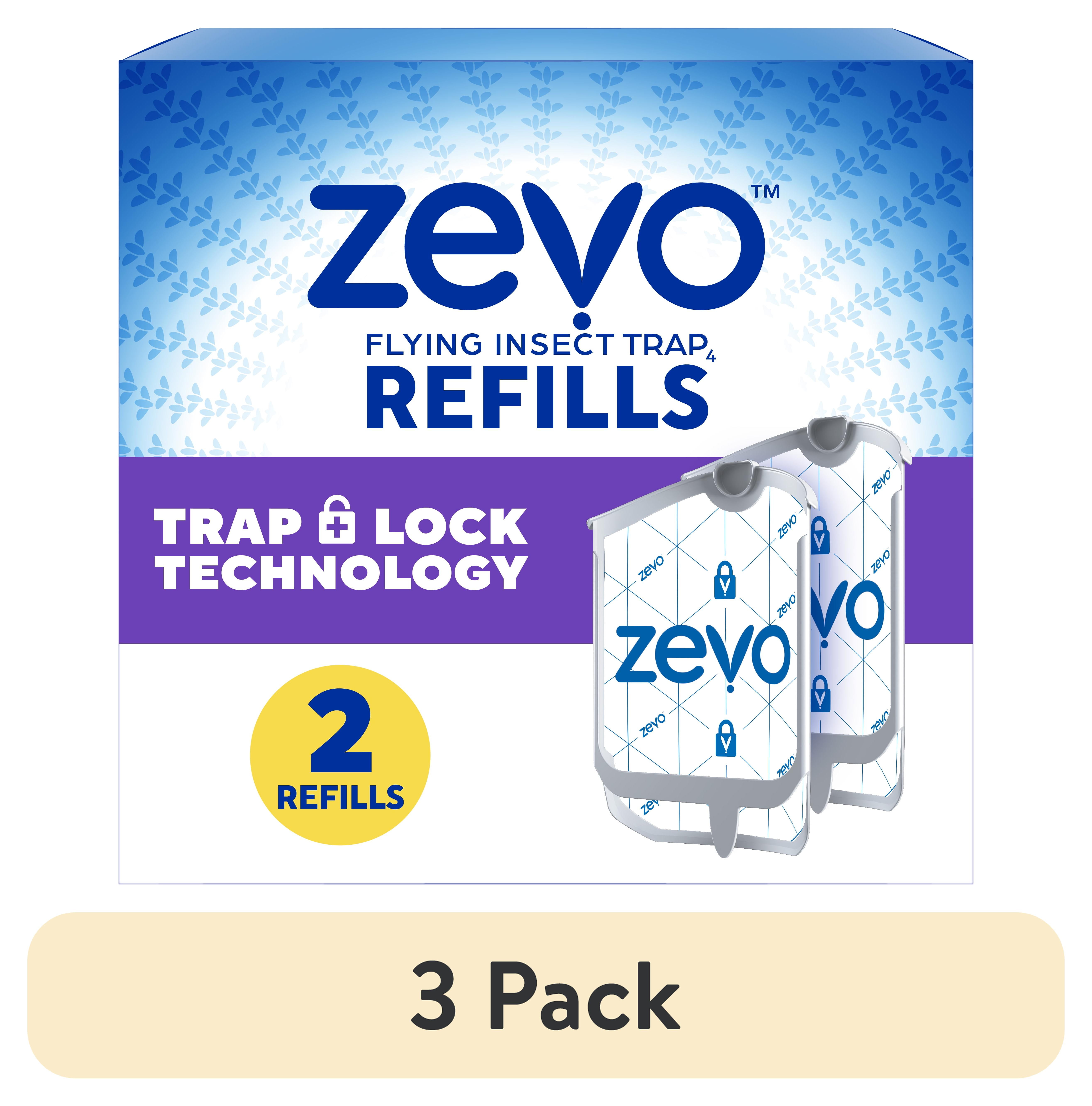 (3 pack) Zevo Flying Insect Trap Refill: 2 Indoor Light Trap Refill ...