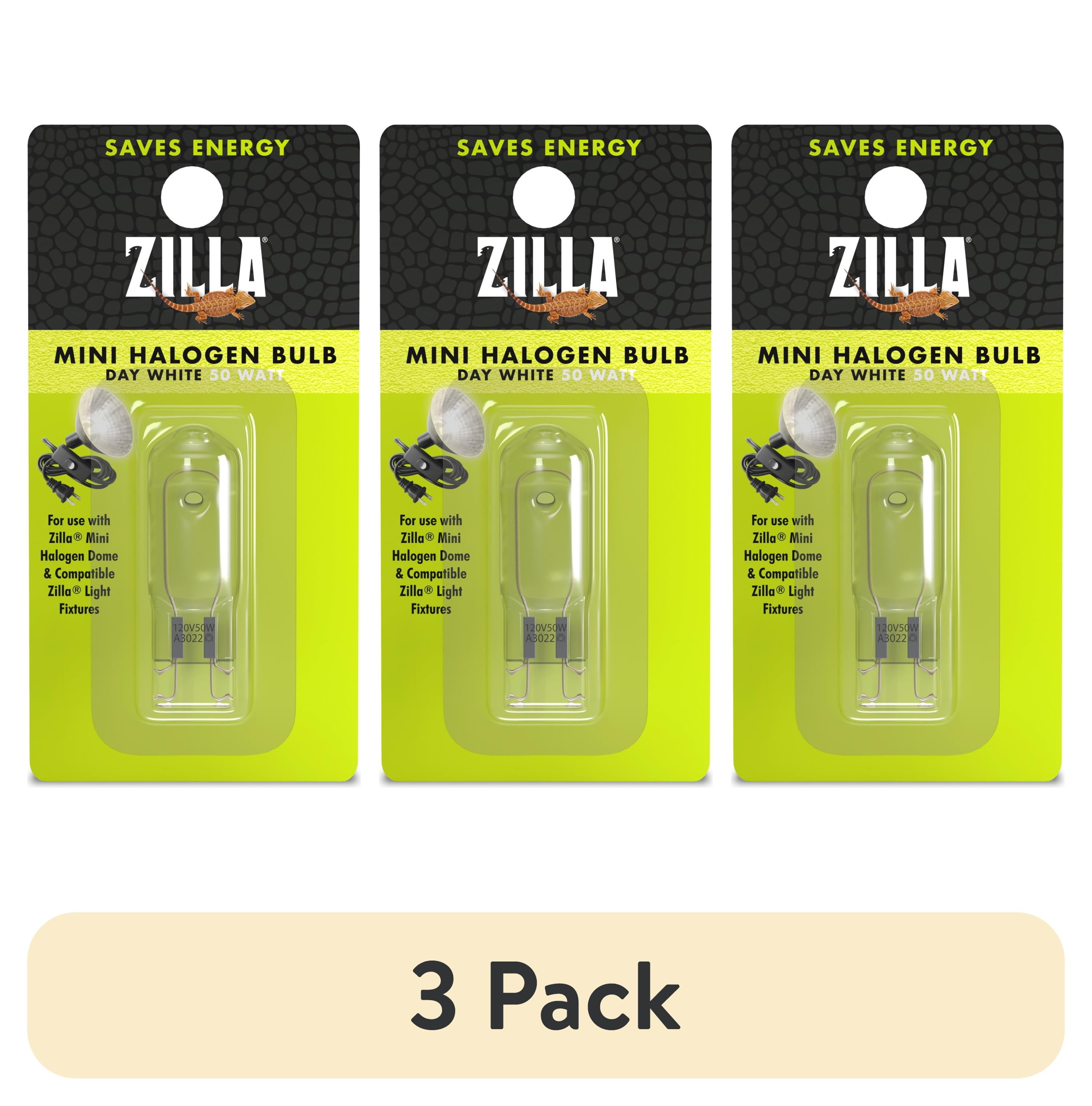 (3 pack) Zilla Mini Halogen Bulb Day White 50 Watt - Walmart.com