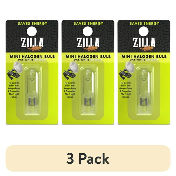 (3 pack) Zilla Mini Halogen Bulb Day White 50 Watt - Walmart.com