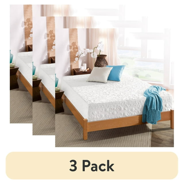 (3 pack) Zinus Spa Sensations Serenity 10" Full Medium Tight Top Memory ...