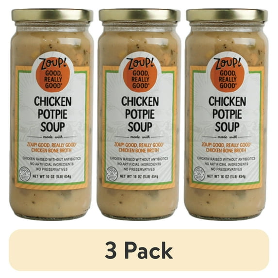 (3 pack) Zoup! Good, Really Good, Chicken Potpie Soup, Shelf-Stable, 16 ...