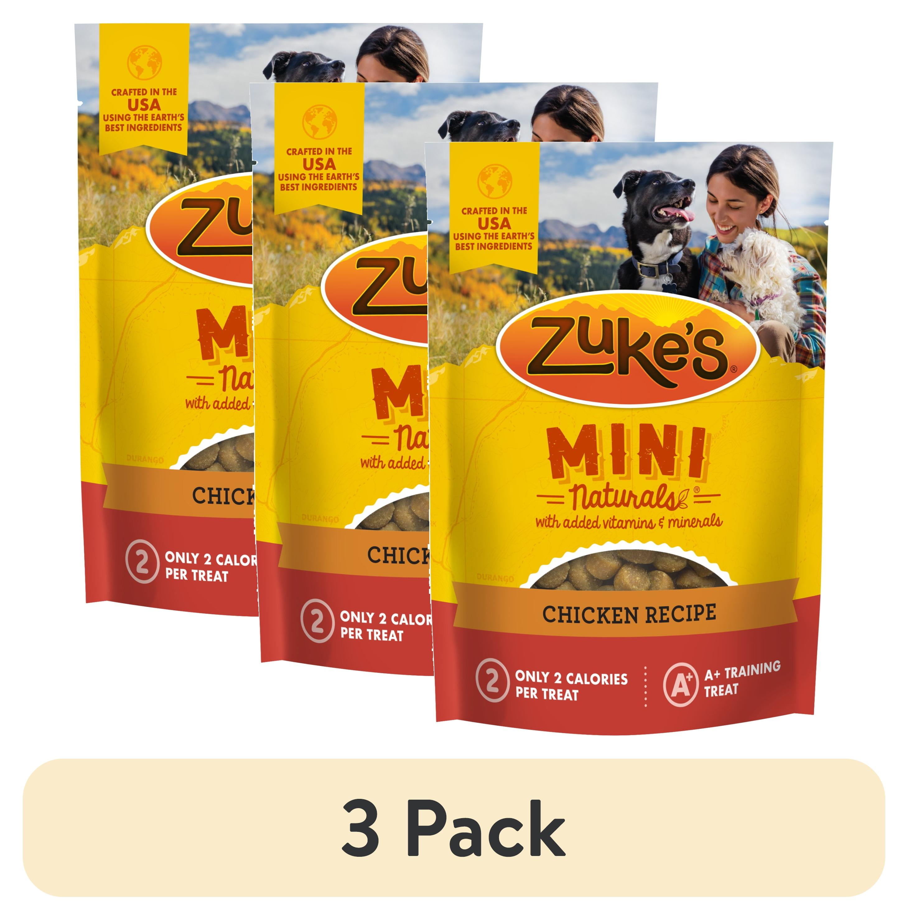 (3 pack) Zuke's Mini Naturals Soft Dog Training Treats, Real Chicken ...