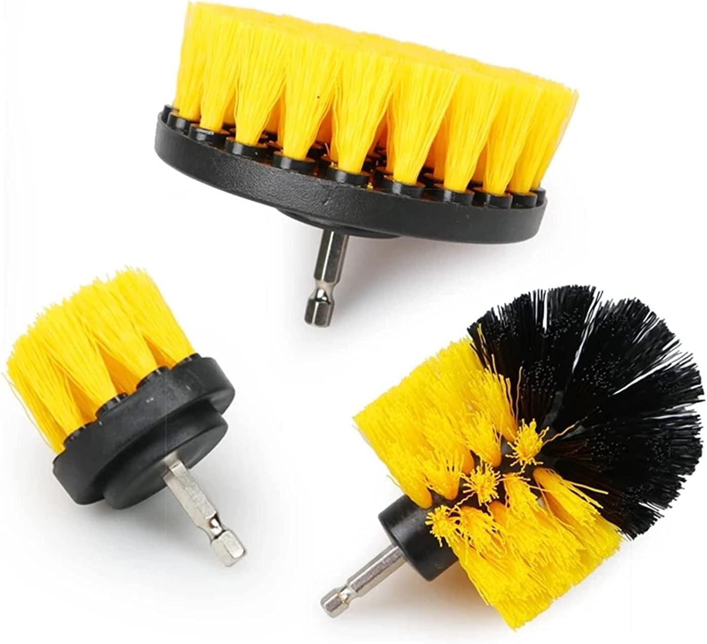 3-pack cleaning drill brush set, 3 different sizes of cleaning brushes ...