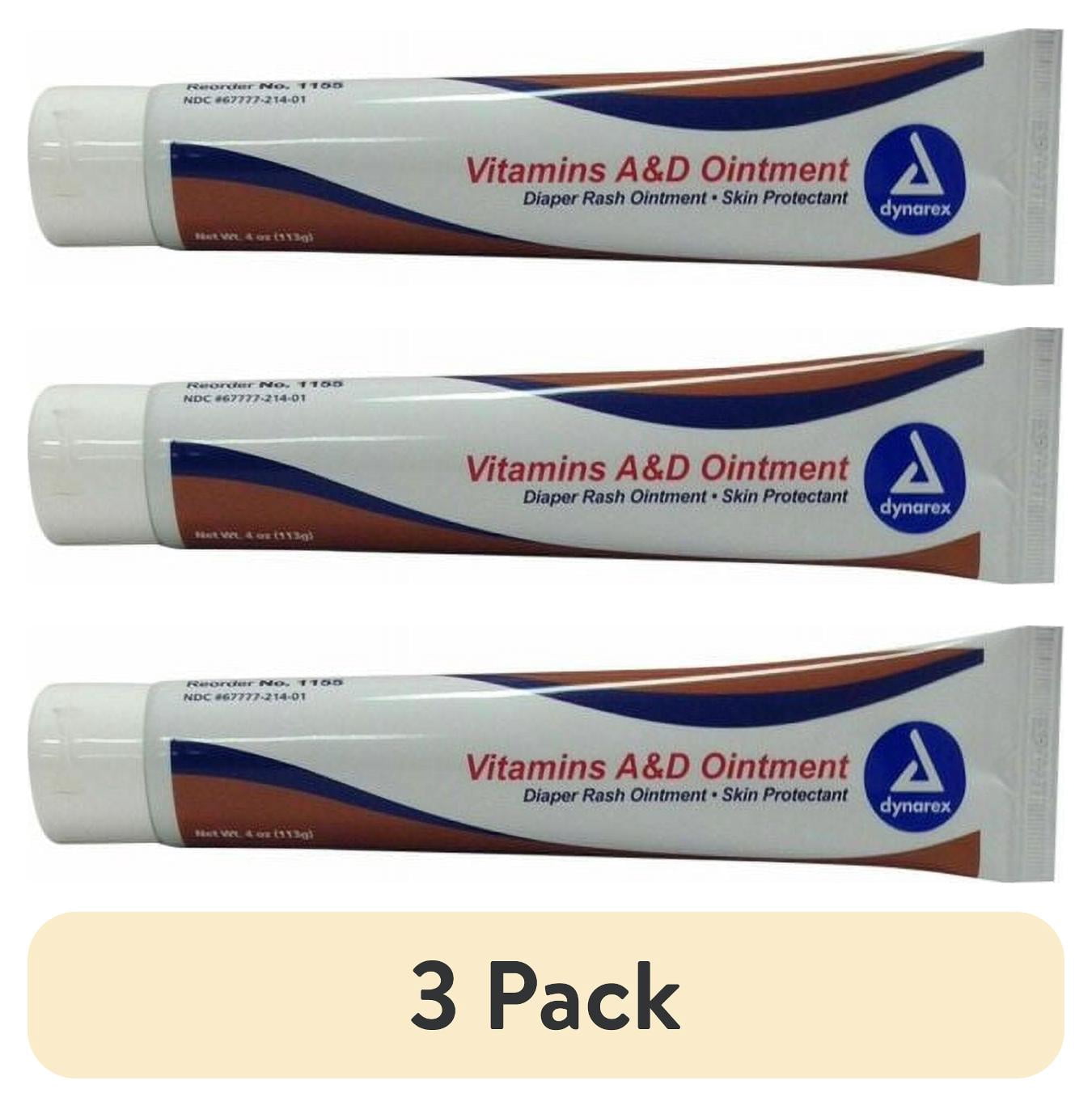(3 pack) dynarex Diaper Rash Ointment 4 oz. Tube, Dynarex 1155, 1 Count ...