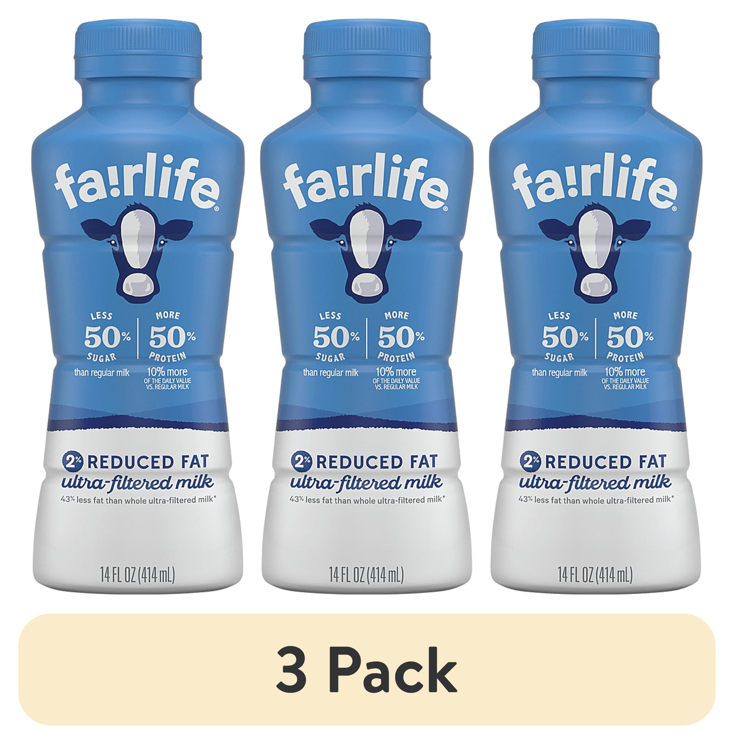 (3 pack) fairlife 2% Reduced Fat Ultra Filtered Milk, 14 fl oz ...