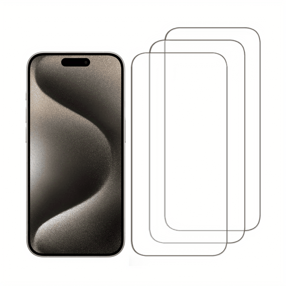 3-pack glass screen protector for iphone 15 Pro Max, wear-resistant ...