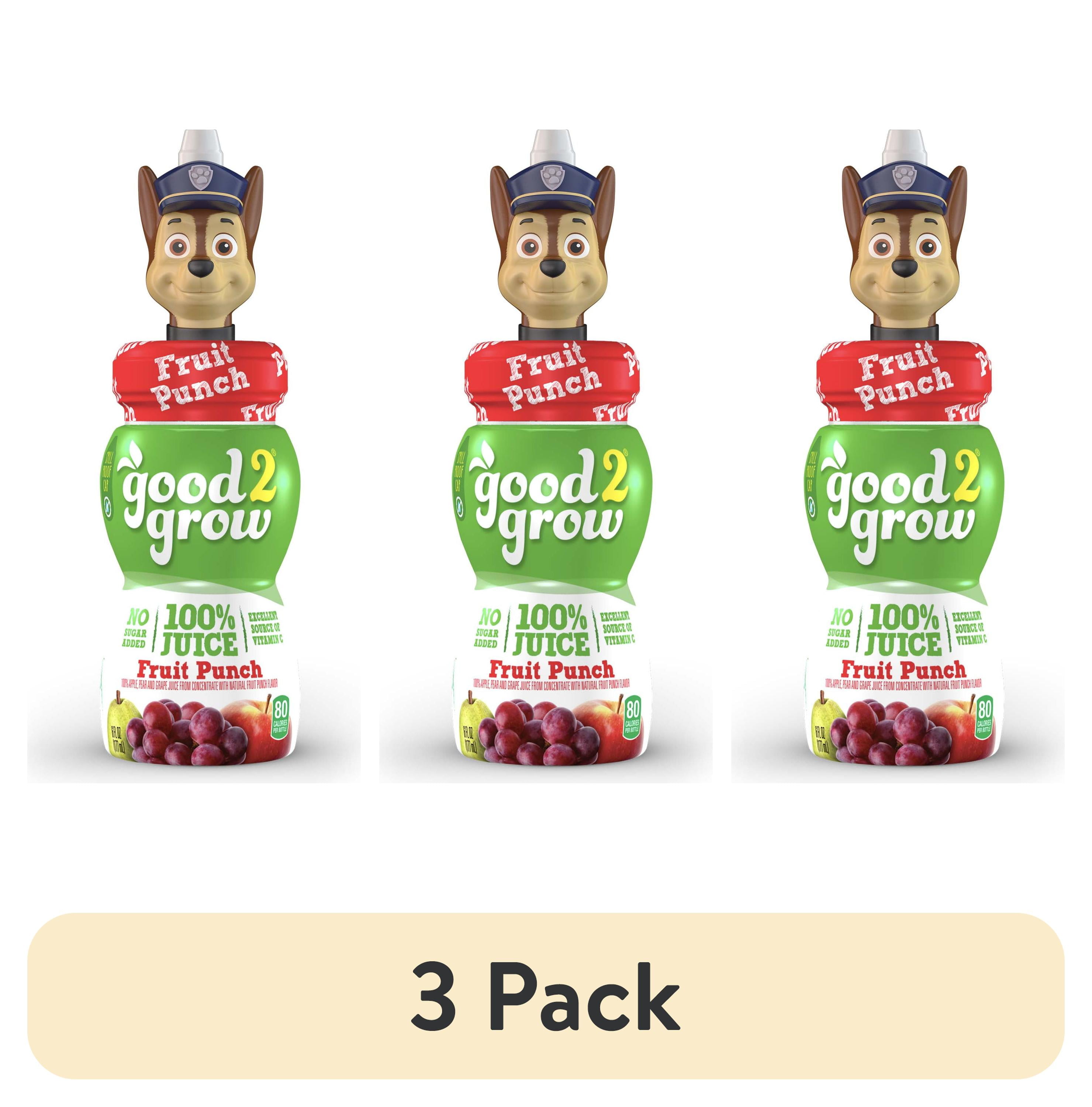 (3 pack) good2grow 6oz 100% Fruit Punch Juice Single Serve (Character Tops Vary) - Walmart.com
