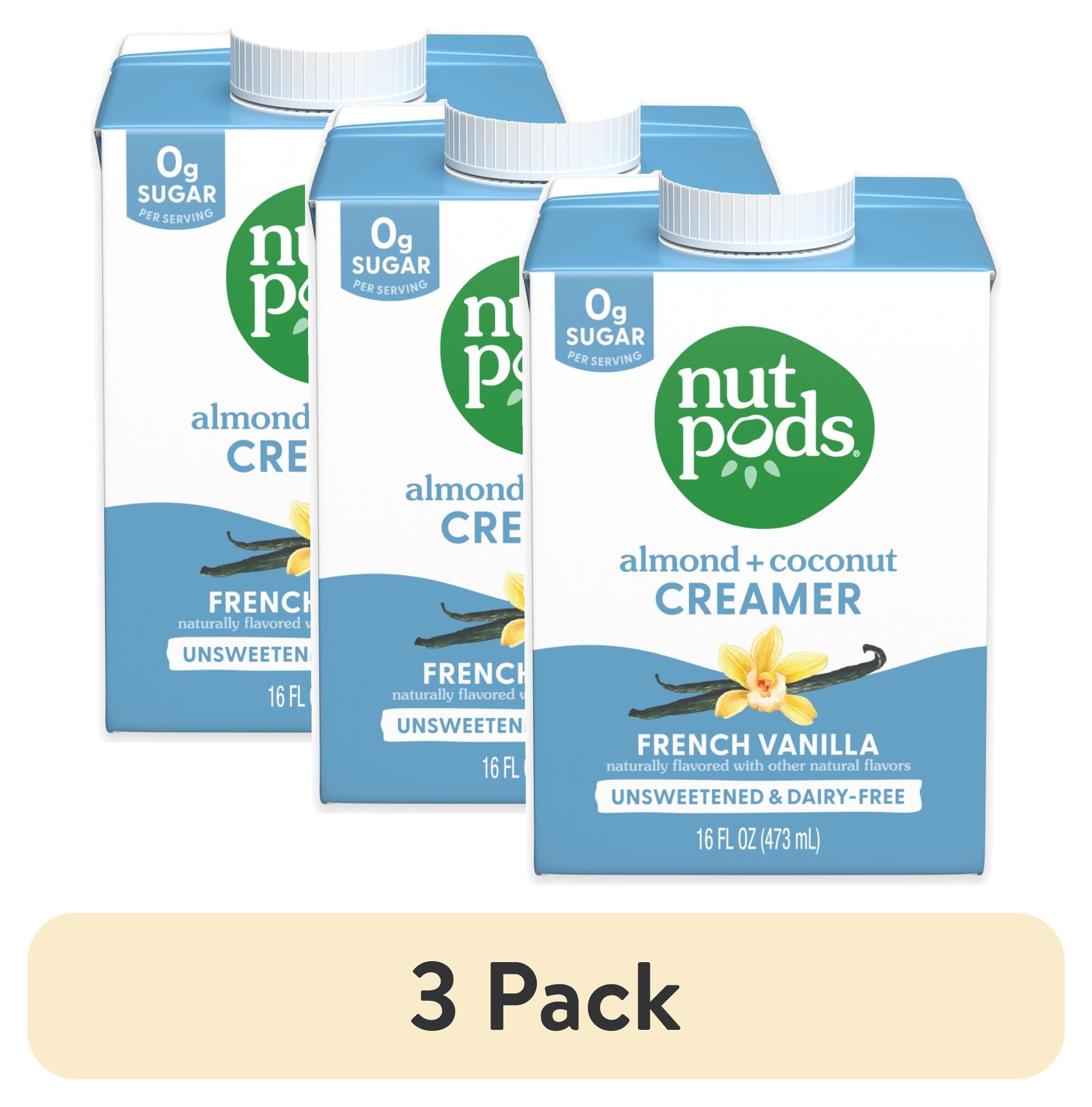 (3 pack) nutpods French Vanilla Unsweetened Dairy Free Shelf Stable ...