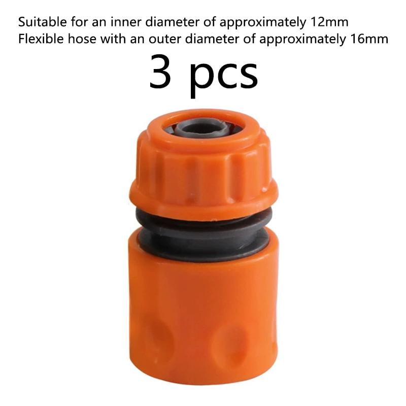 3-pack quick garden hose connector for 1/2 inch water pipe, suitable ...