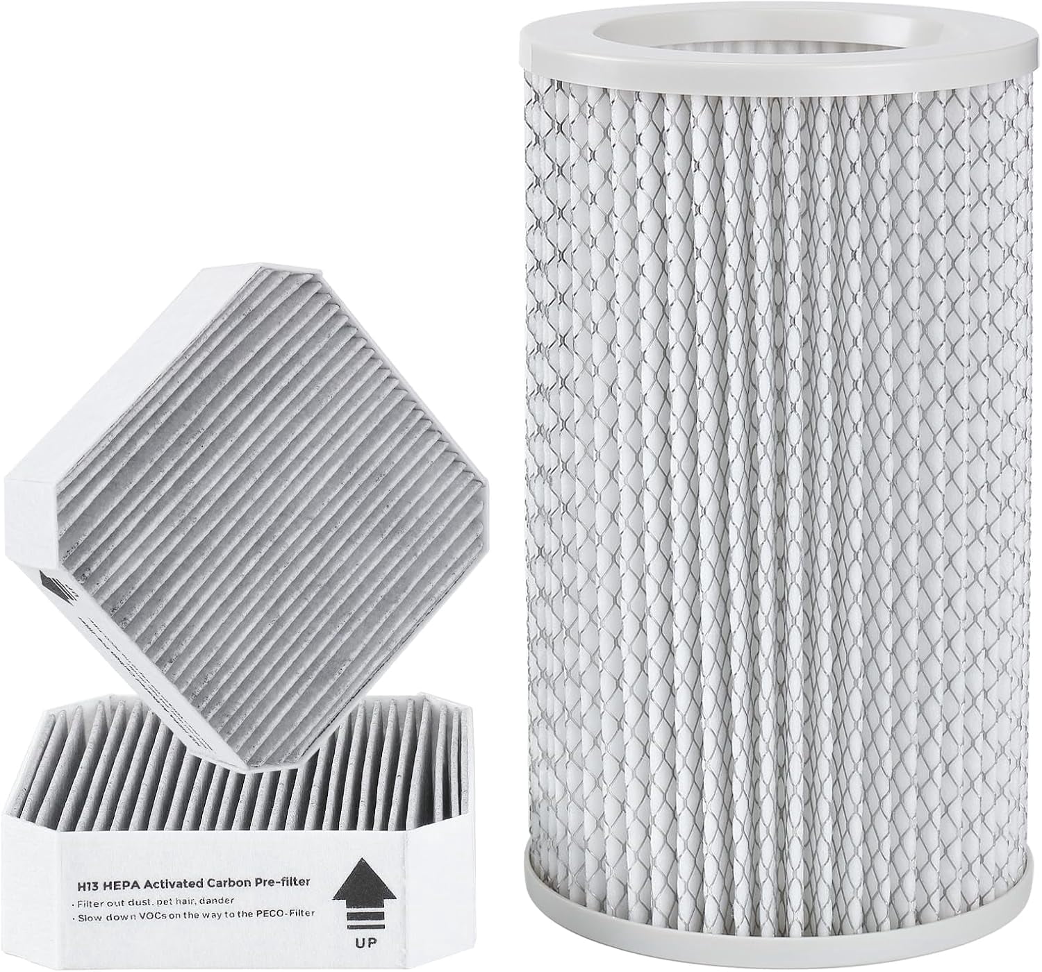 3-pack replacement filter set compatible with air purifiers, 1 pack ...