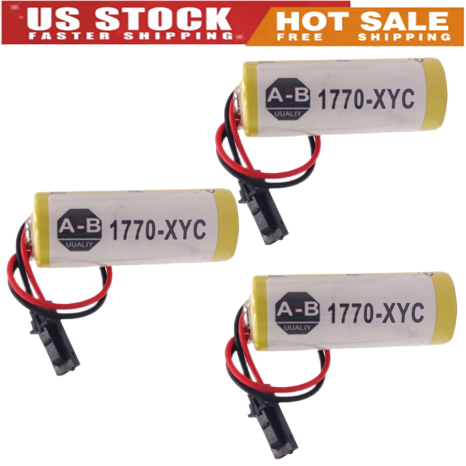 (3-packs) 1770-XYC 3V 1800mAh Lithium PLC Battery Replacement for 1770 ...