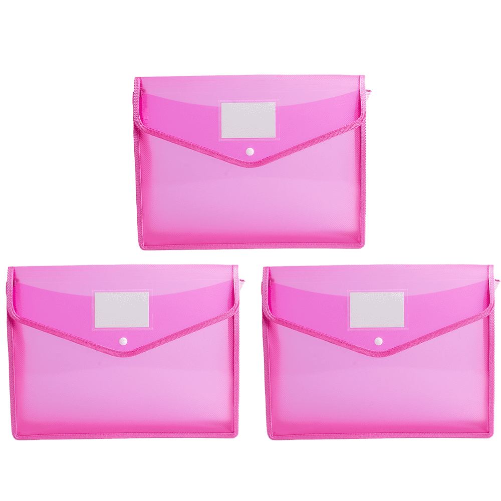 3 packs Plastic File Folder Envelopes Expanding File Wallet Document ...