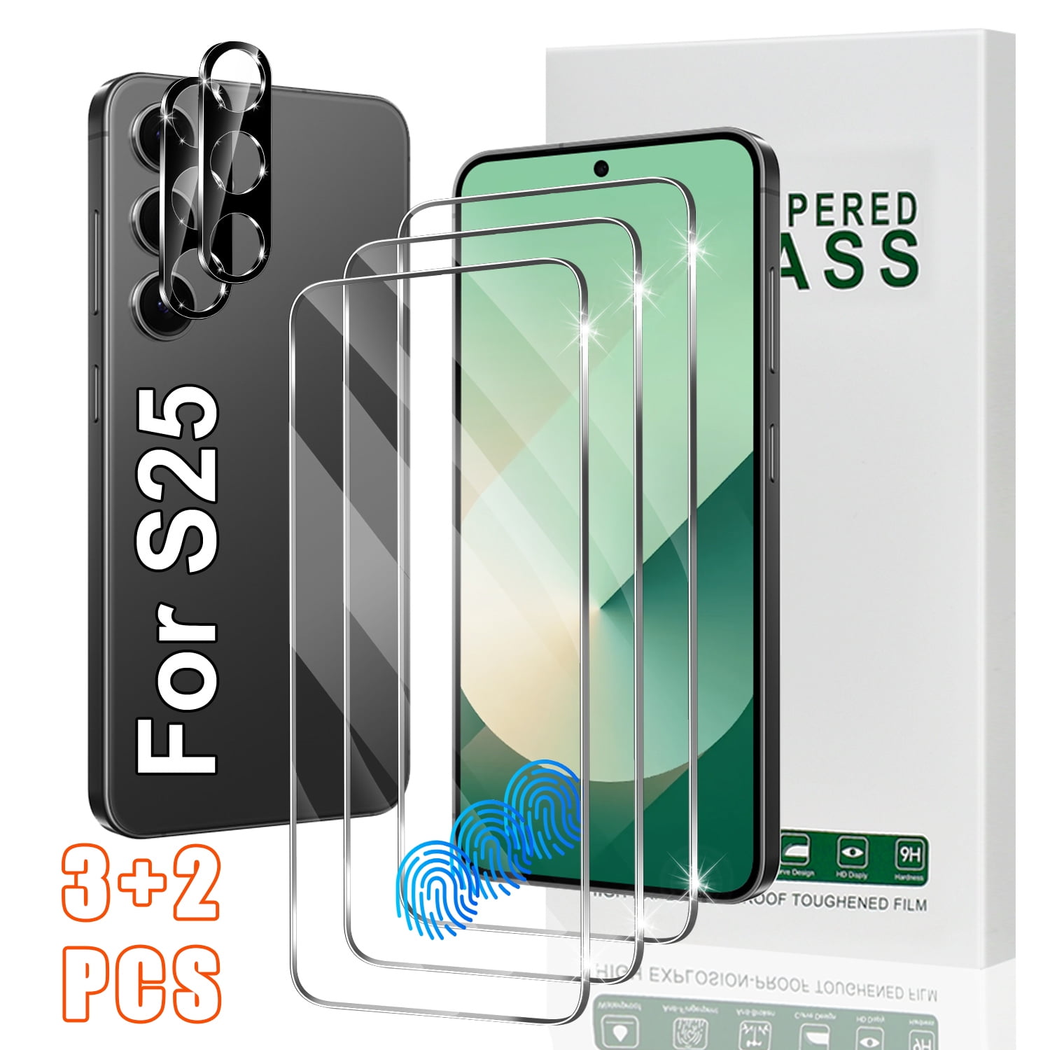 3 packs of Samsung Galaxy S25 6.2-inch screen protector, with 2 packs ...
