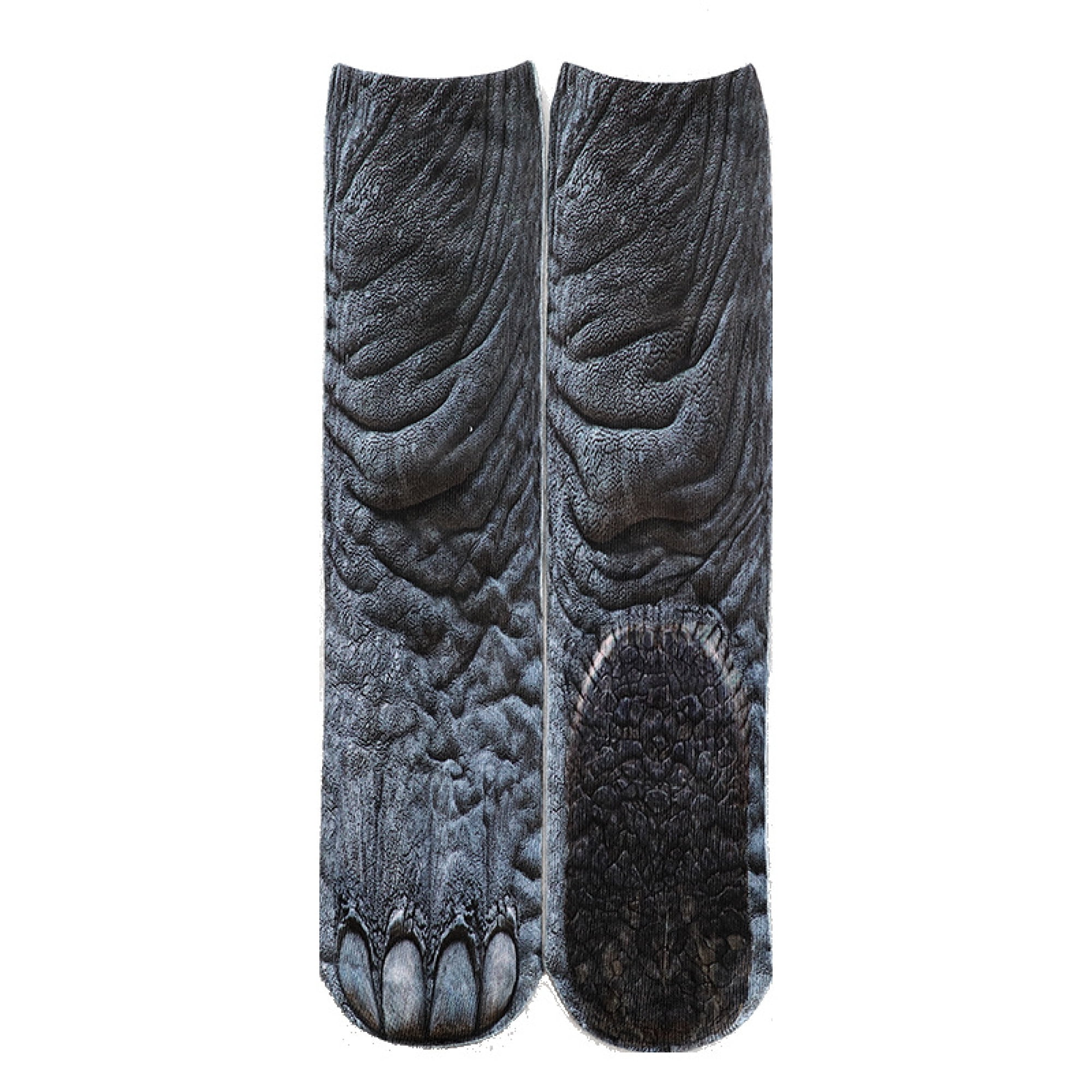 3 pairs Animal Paw Socks 3D Printed Crew Length Furry Cute Art Cartoon ...