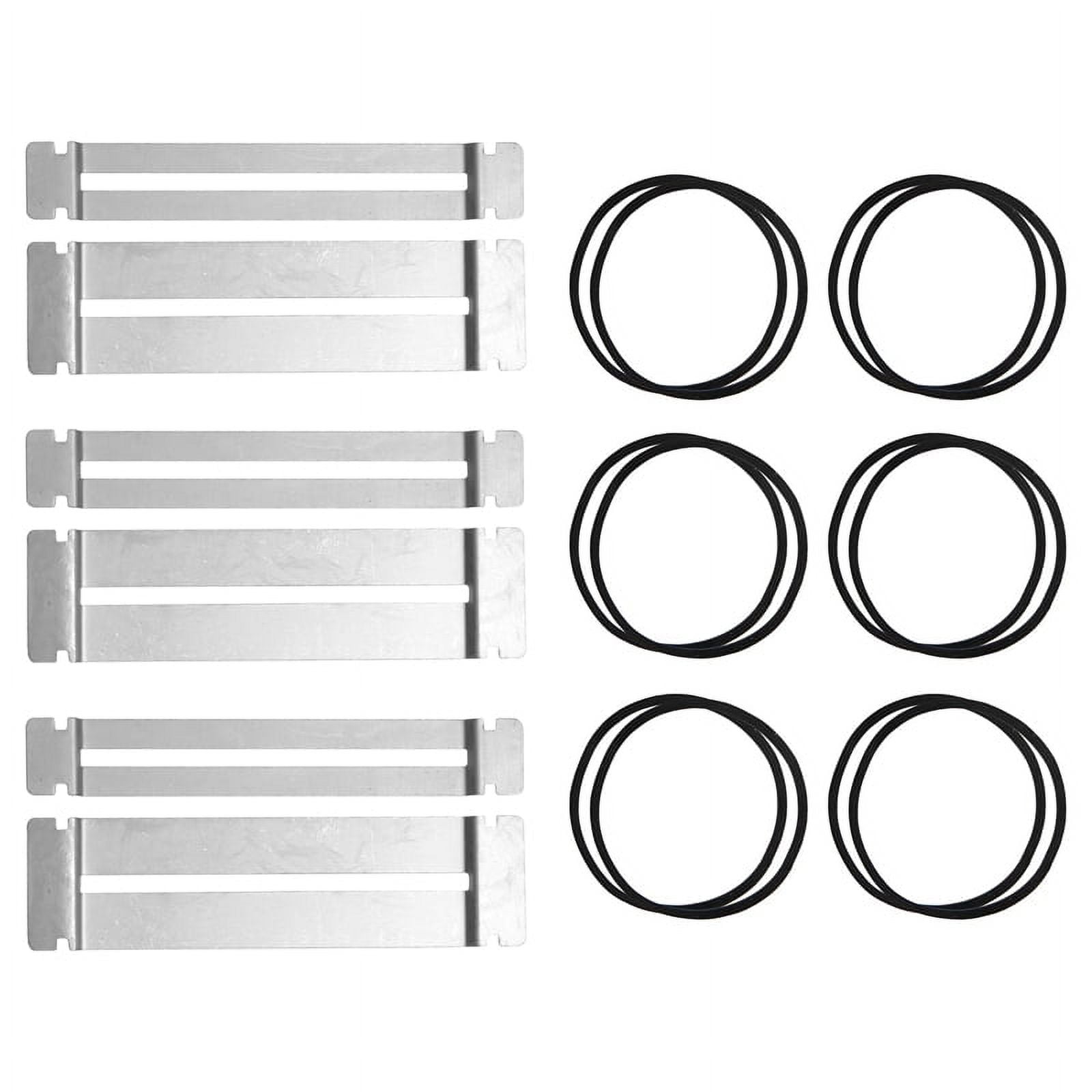 3 pairs * wide and narrow spacers 12 * rubber bands-Silver - Walmart.com