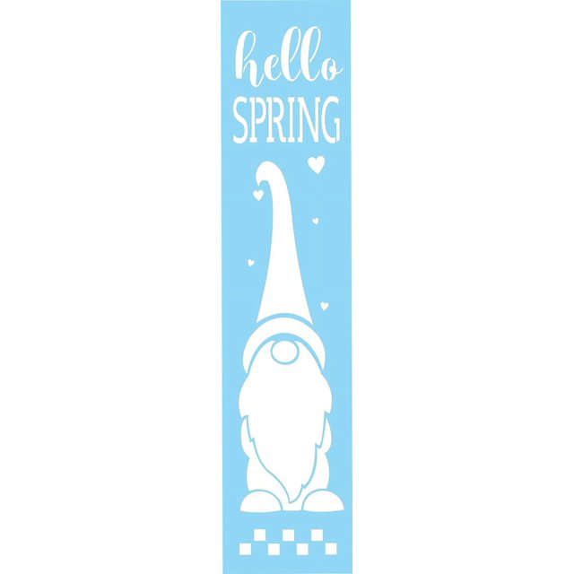 3 Pc 48" Stencil Hello Spring Gnome Seasonal Holiday Porch DIY Vertical ...