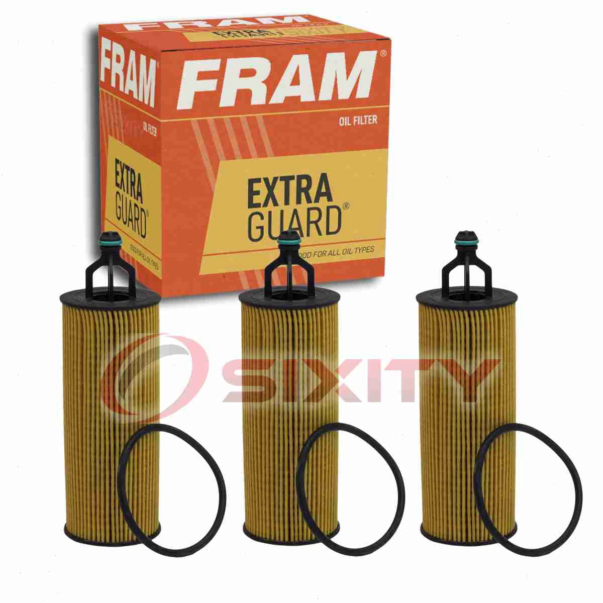3 pc FRAM CH11665 Extra Guard Engine Oil Filters for 57128 E154HD48 ...