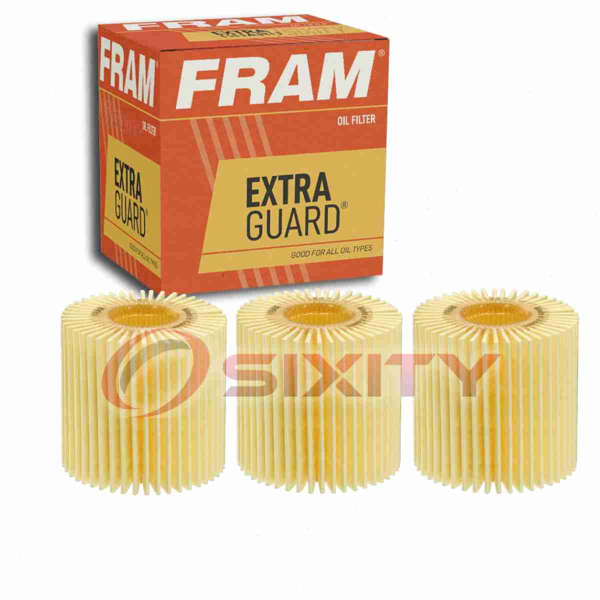 FRAM Extra Guard 3pc Engine Oil Filters for Automotive Vehicles, Fits ...