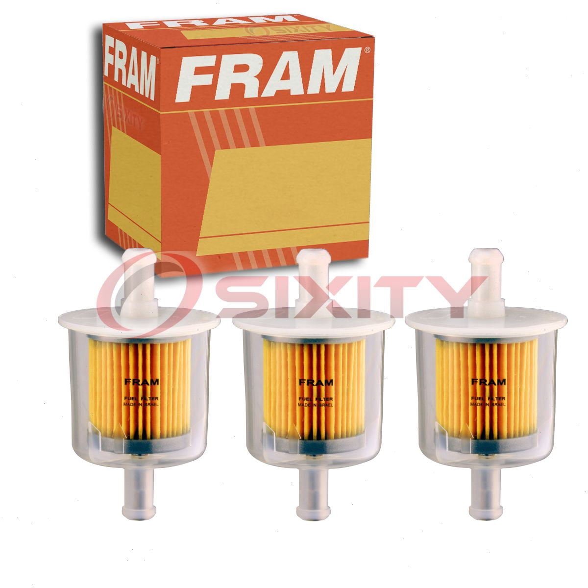 3 pc FRAM G3 Fuel Filters for F36295 FF687 G6374 G6842 G6844 GF286 ...