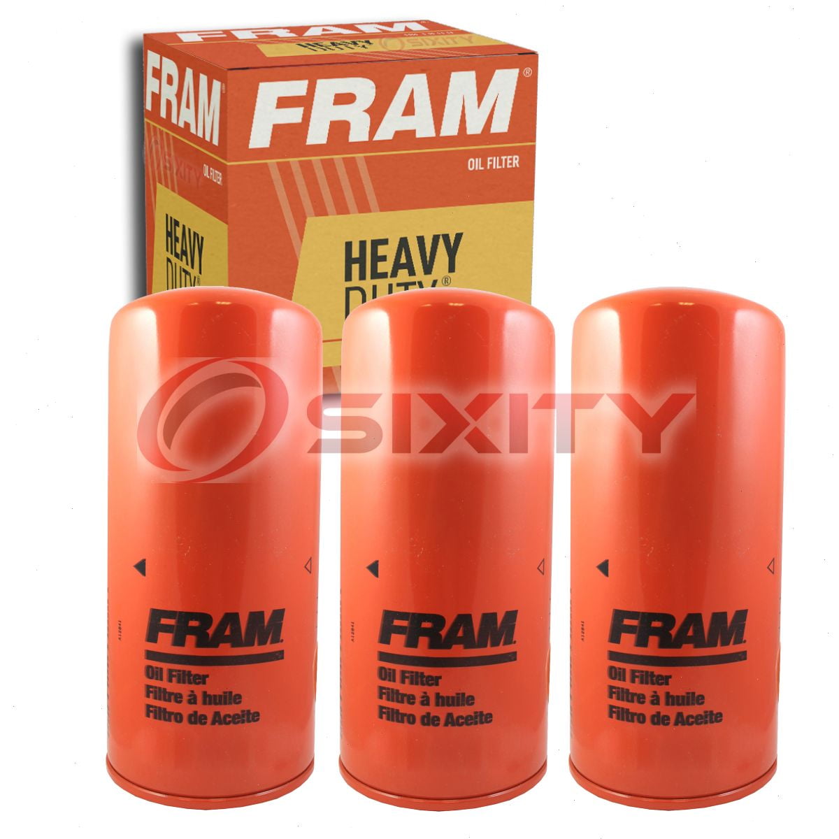 3 pc FRAM P3555PL Heavy Duty Engine Oil Filters for 234099 D87214 HF701 ...
