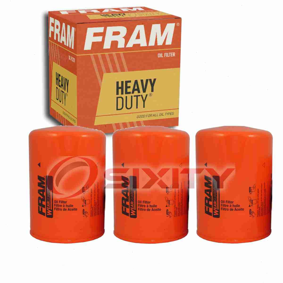 3 pc FRAM PH2821A Heavy Duty Engine Oil Filters for 691 CO2816 D364 ...