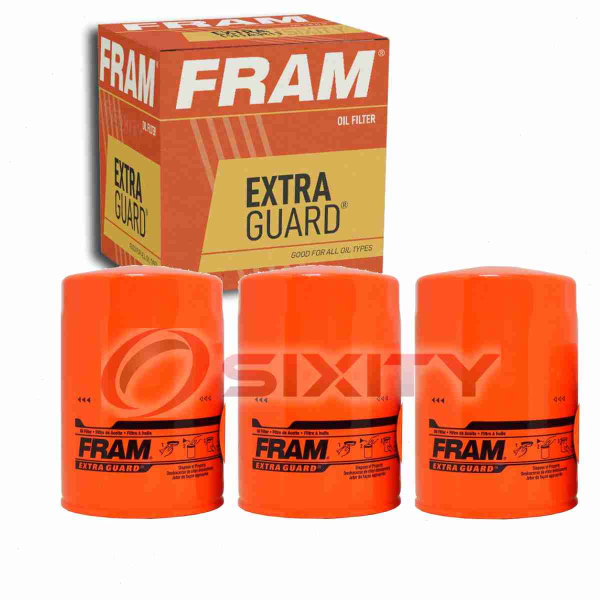 3 pc FRAM PH3569 Extra Guard Engine Oil Filters for 1174418 LF363 LFR ...