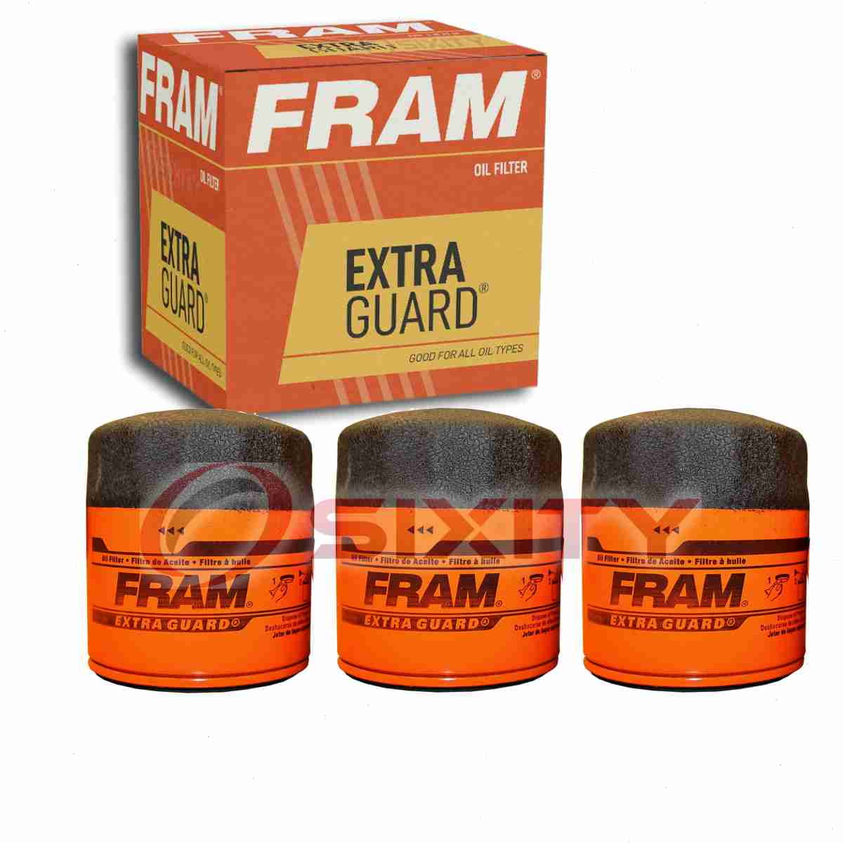 FRAM PH3614 Extra Guard Engine Oil Filters, 3 pc, Fits Ford Focus ...