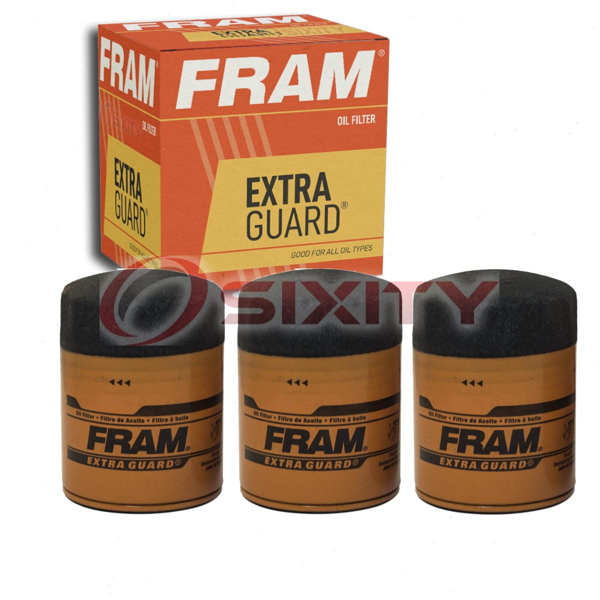 3 pc FRAM PH3675 Extra Guard Engine Oil Filters for 5281090 6008 A44081 ...
