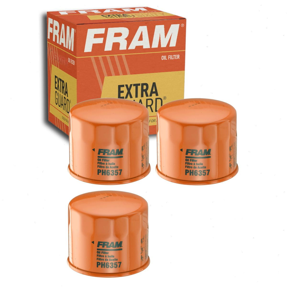 3 pc FRAM PH6357 Extra Guard Engine Oil Filters for 3680434 51971XD ABP ...