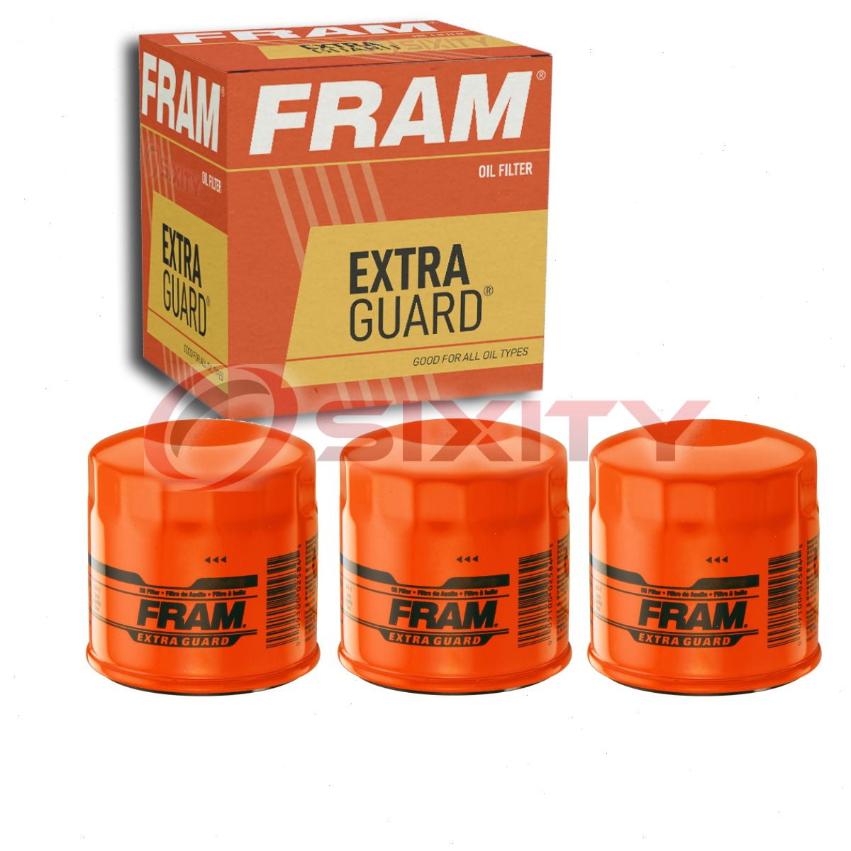 3 pc FRAM PH8212 Extra Guard Engine Oil Filters for 15607-2050 33614 3614 86614 FS19996 L45936 ...