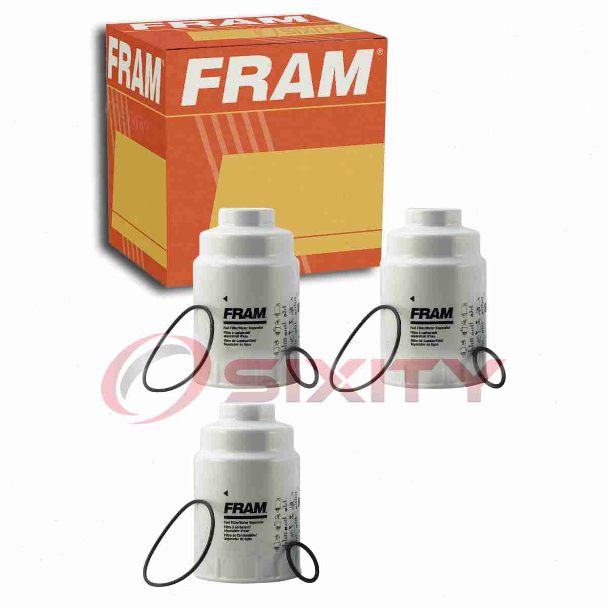 3 pc FRAM PS9059B Fuel Water Separator Filters for Air Delivery Filters ...