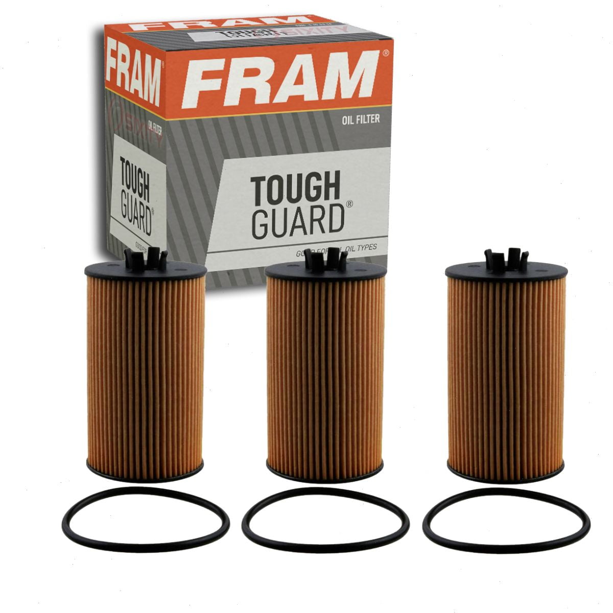 3 pc FRAM TG10246 Tough Guard Engine Oil Filters for D71352 M-2870 ...