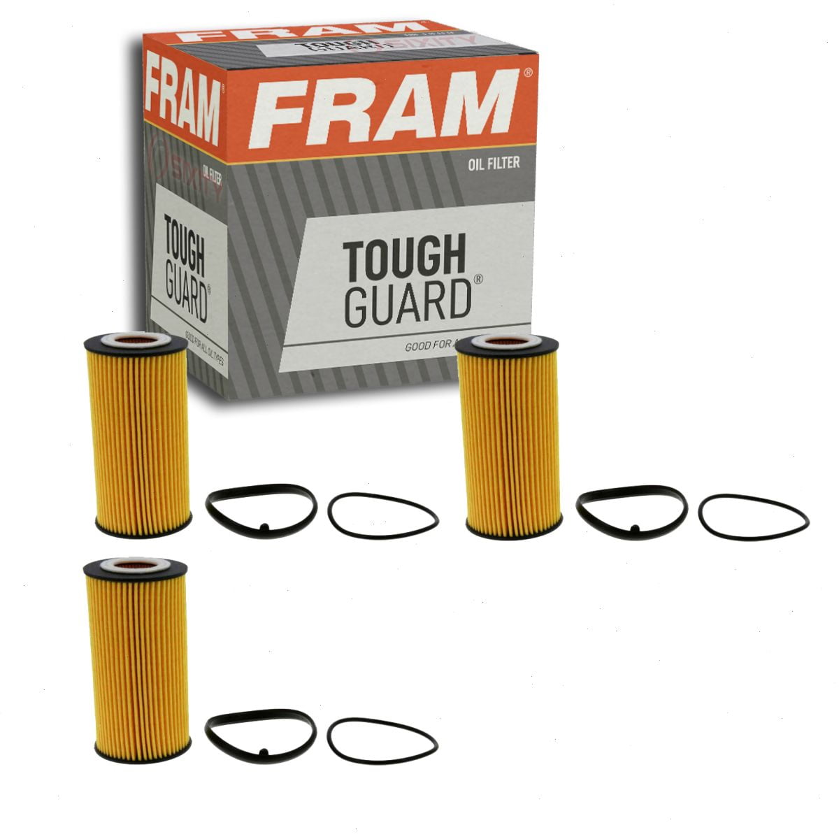 3 pc FRAM TG9911 Tough Guard Engine Oil Filters for 1R-0741 5201390 ...