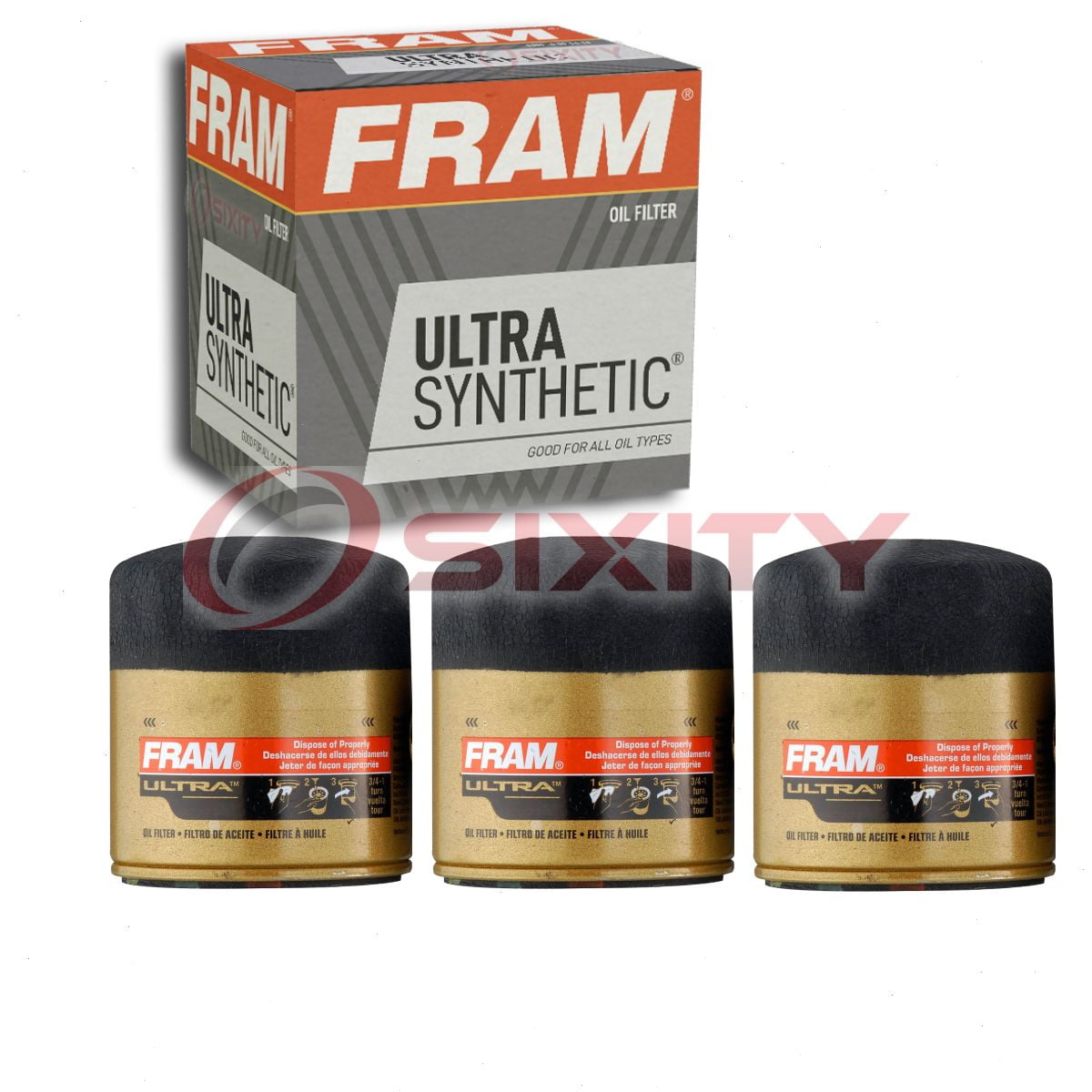 3 pc FRAM XG3506 Ultra Engine Oil Filters for 42997 B43132M CB27 FB101B ...