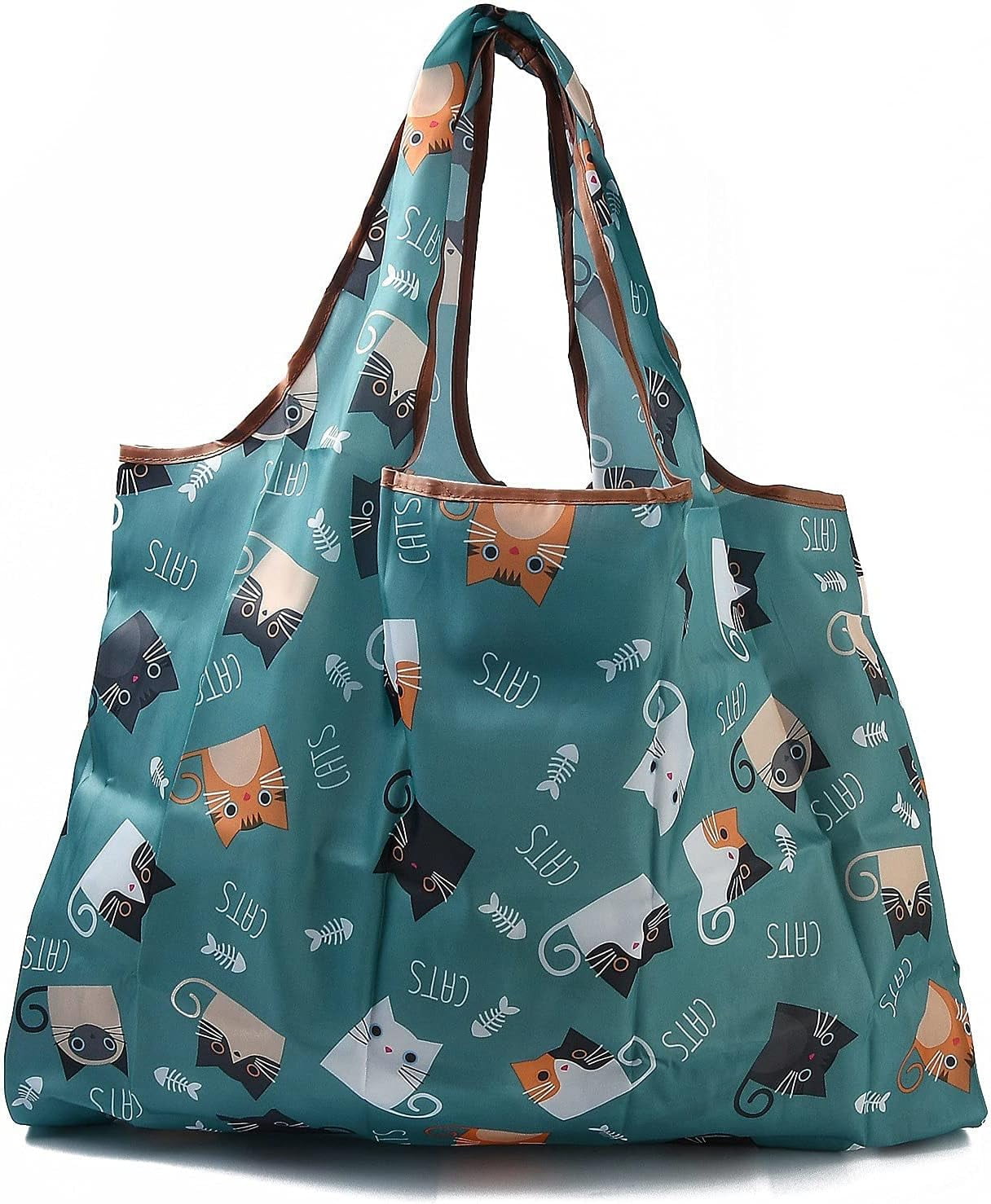 3 pc Foldable Eco-Friendly Nylon Grocery Bags Reusable Waterproof ...