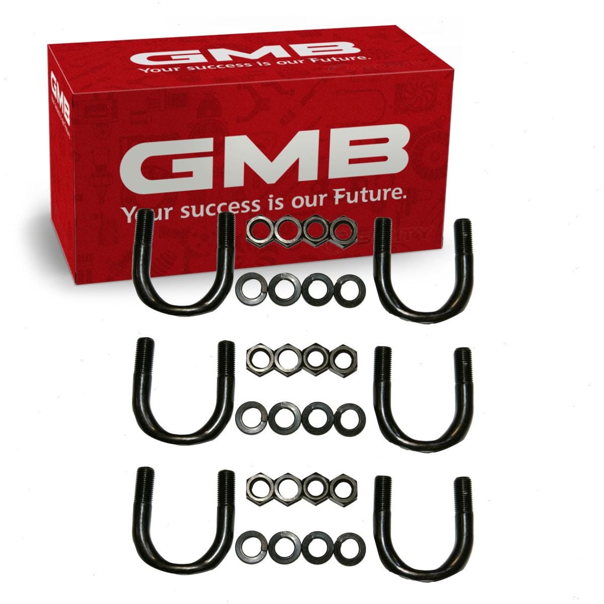 3 pc GMB Rear Shaft All Universal Joint U-Bolt Kits compatible with ...
