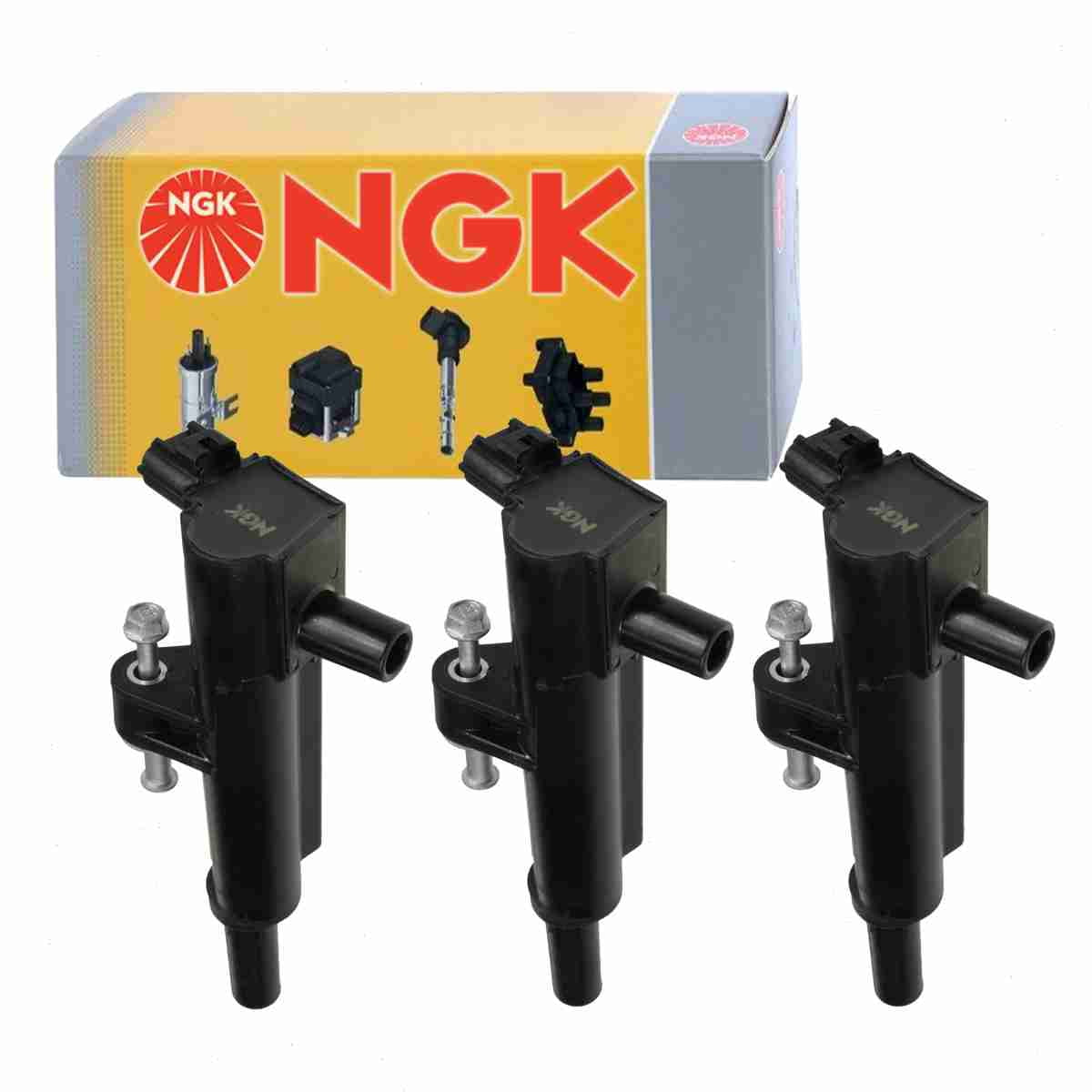 3 pc NGK Ignition Coils compatible with Jeep Liberty 3.7L V6 2009-2012 ...