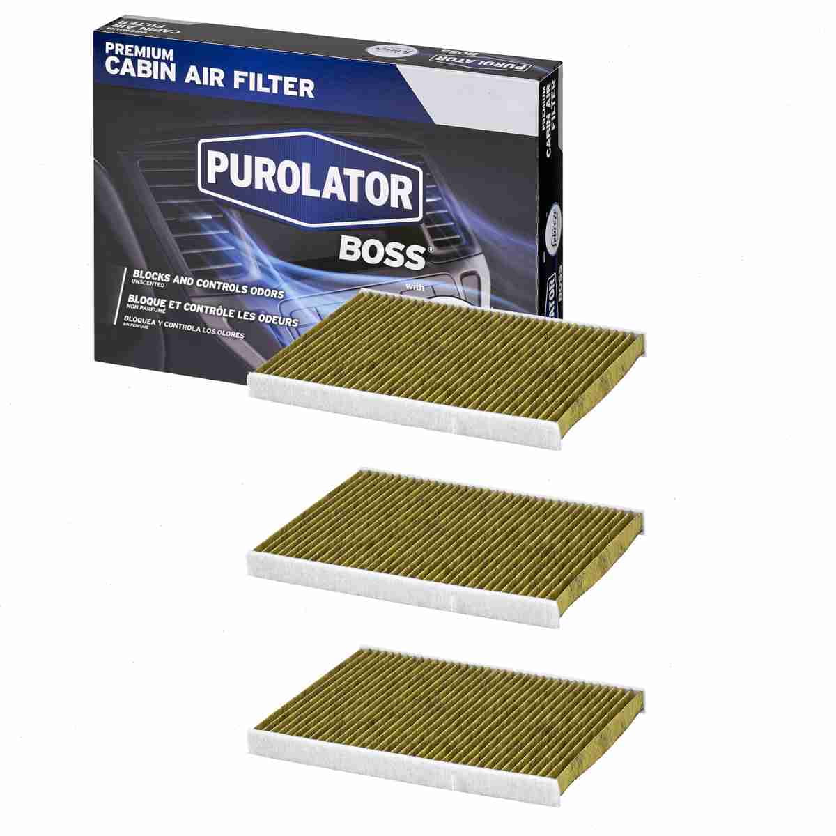 3 pc Purolator BOSS PBC35448 Cabin Air Filters for HVAC Heating ...