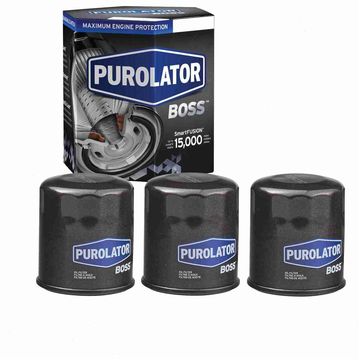 3 pc Purolator BOSS PBL14612 Engine Oil Filters for Oil Change ...