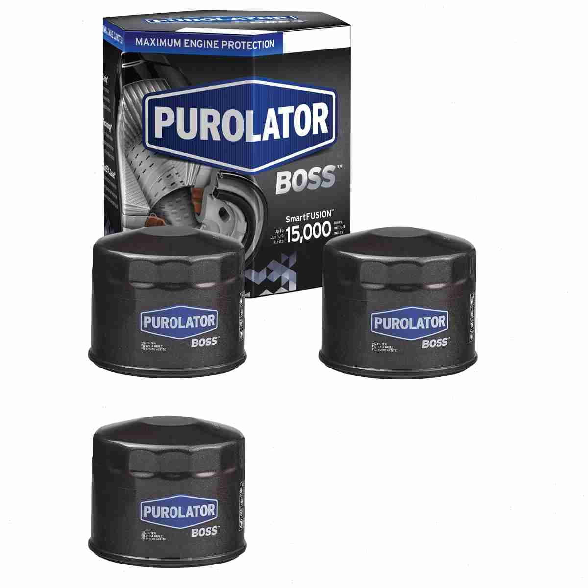 3 pc Purolator BOSS PBL15313 Engine Oil Filters for Oil Change ...