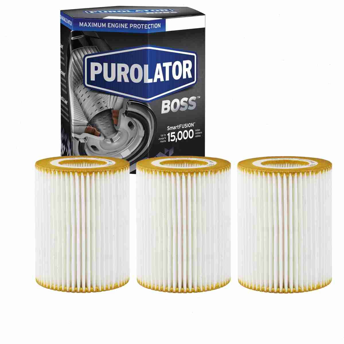 3 pc Purolator BOSS PBL25247 Engine Oil Filters for Oil Change ...