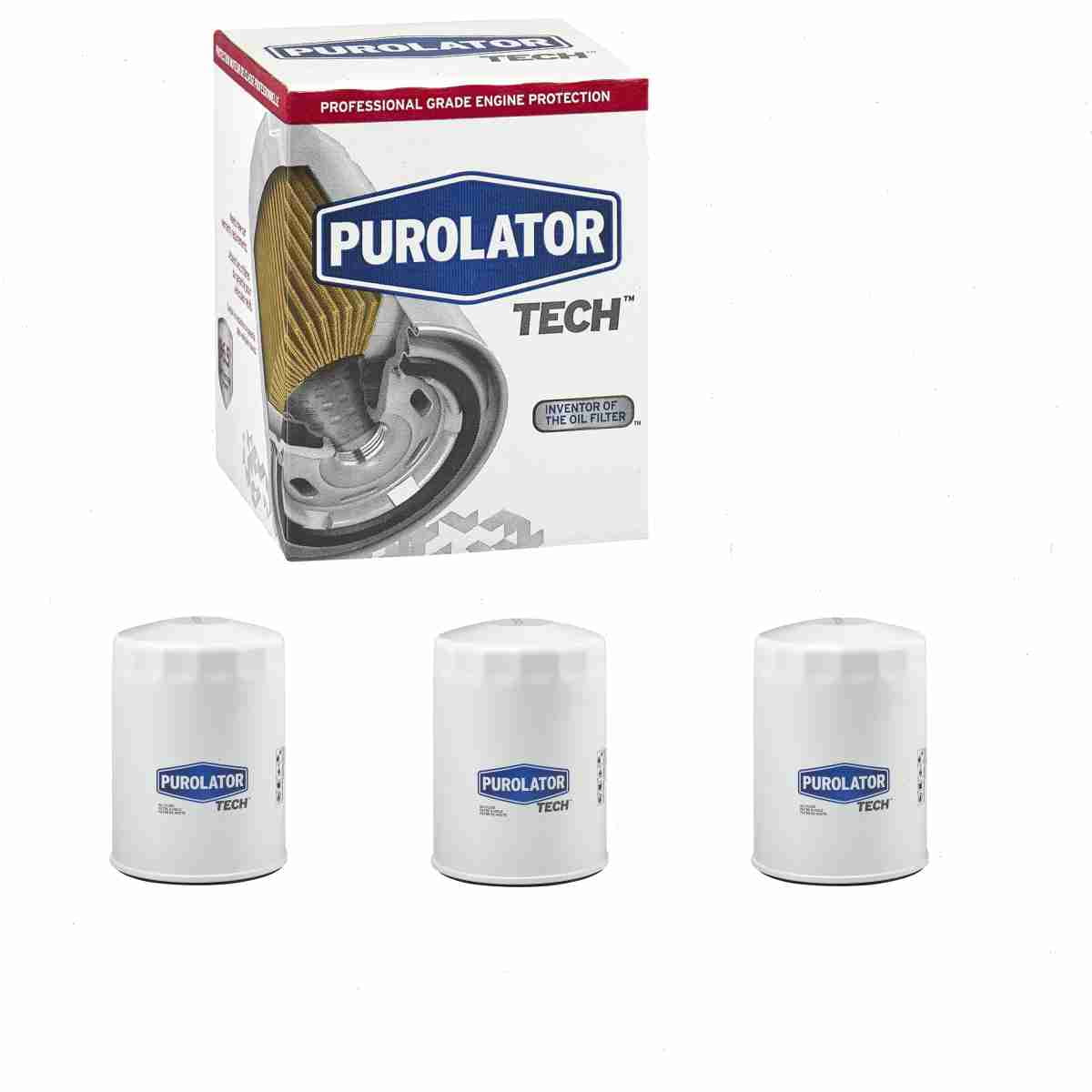 3 pc Purolator TECH TL34631 Engine Oil Filter Kit, Motor Part ...